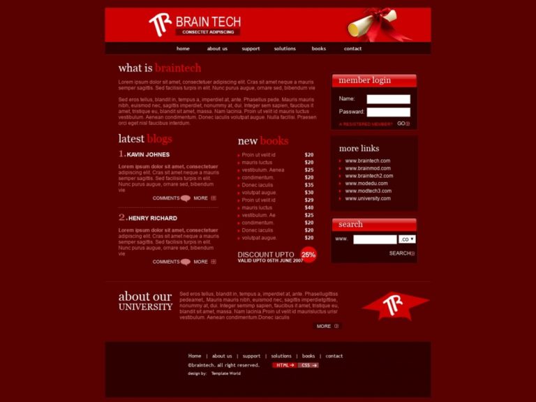 Download HTML/CSS Templates for Free: Brain Tech - Free HTML Templates ...