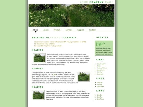 Free HTML/CSS Template: Greener - Free HTML Templates, Free CSS ...