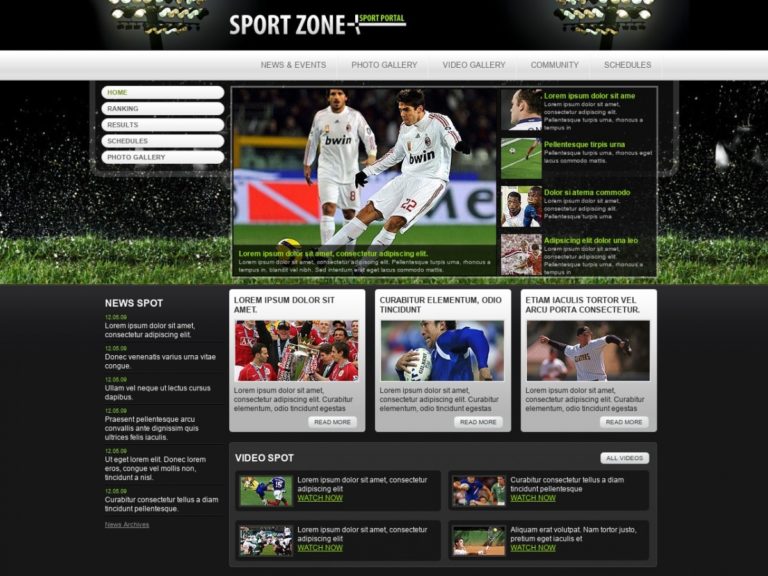 Download HTML/CSS Templates for Free: Sport Zone - Free HTML Templates ...