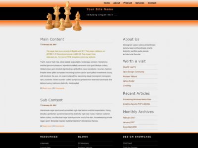 Free HTML/CSS Templates for Downloading: Chesspiece - Free HTML ...