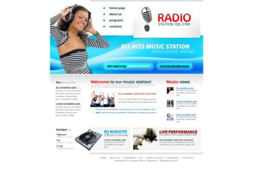 Free HTML Templates for Downloading: Radio Station - Free HTML ...