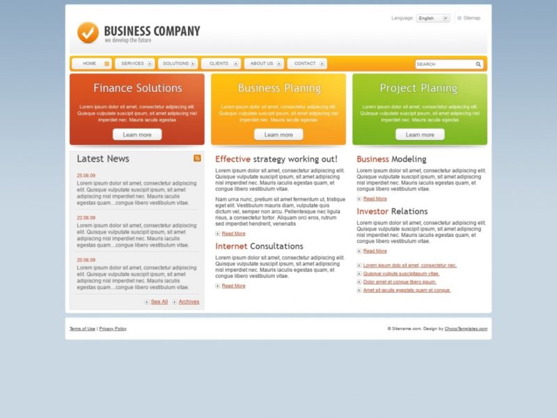 Free HTML Template: Business Company - Free HTML Templates, Free CSS ...