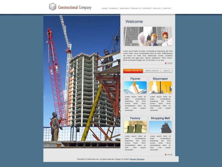 Free HTML/CSS Templates for Downloading: Constructional Company - Free ...