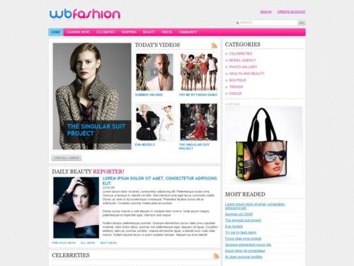 Free HTML/CSS Template: Wbfashion - Free HTML Templates, Free CSS ...