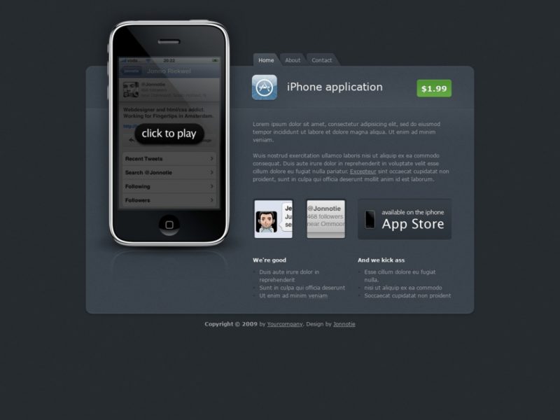 Download HTML/CSS Templates for Free: Iphone - Free HTML Templates ...