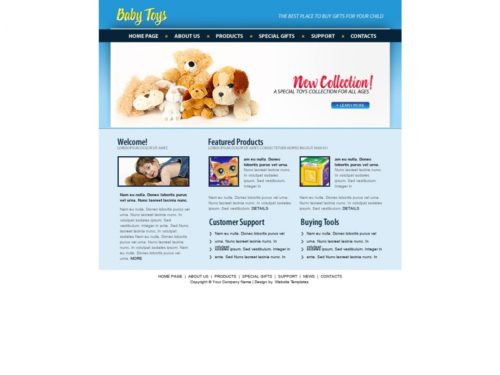 Download HTML/CSS Templates for Free: Baby Toys - Free HTML Templates ...