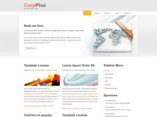 Plantilla Web Simple Gratuita: Corpplus - Plantillas HTML Gratuitas