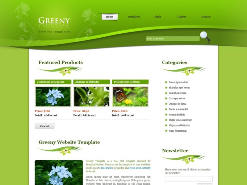 Download free HTML/CSS Template: Greeny - Free HTML Templates, Free CSS ...