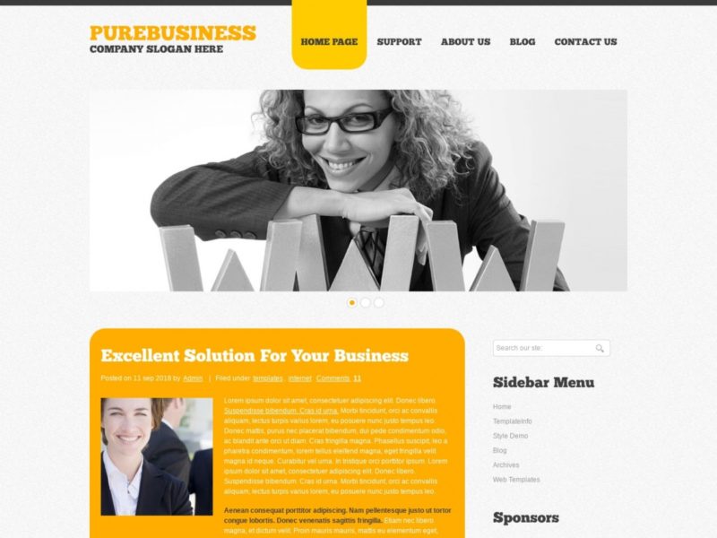 Download HTML/CSS Templates for Free: Purebusiness - Free HTML ...