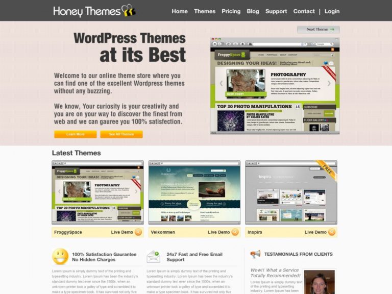 Free HTML Templates for Downloading: Honeythemes - Free HTML Templates ...