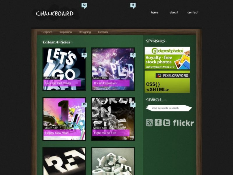 Plantilla Html Css Gratuita Chalkboard Plantillas Html Gratuitas