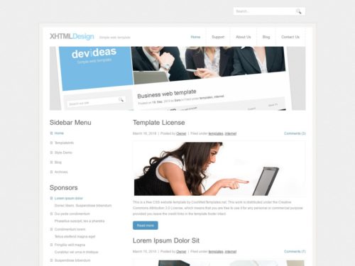 Download HTML/CSS Templates for Free: Xhtmldesign - Free HTML Templates ...