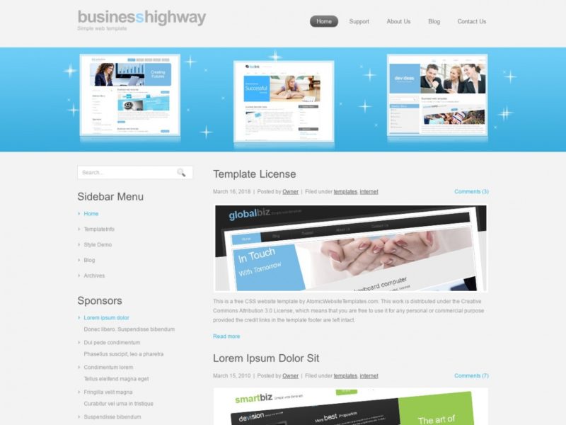 Plantillas HTML/CSS para Descargar Gratis: Businesshighway - Plantillas ...