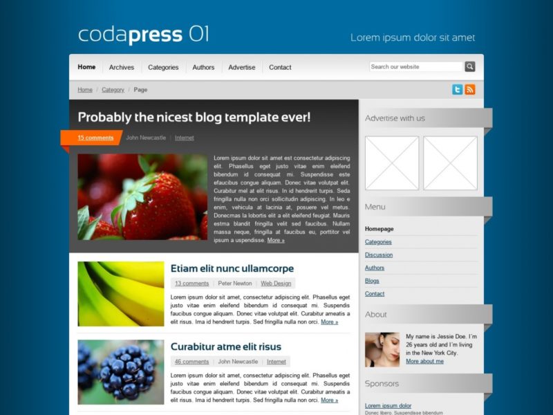 Plantilla Web Simple Gratis: Codapress 01 - Plantillas HTML Gratuitas