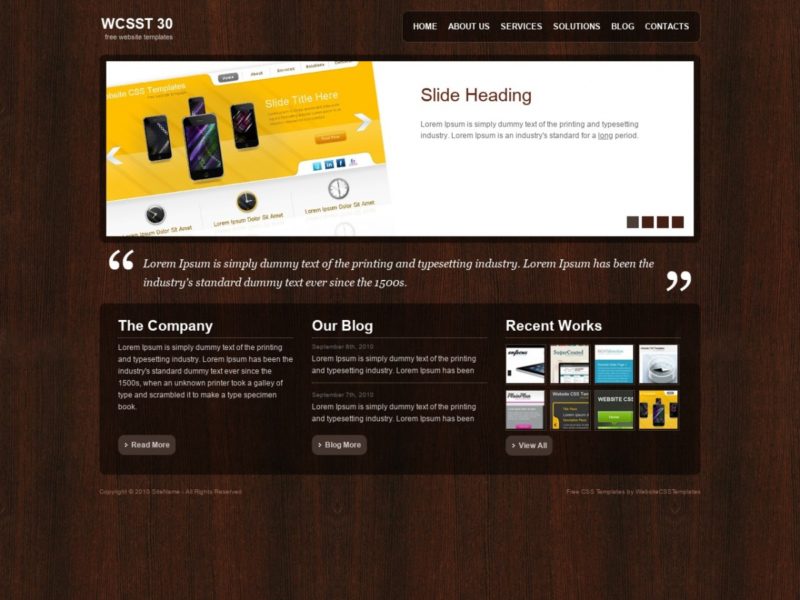 Free HTML/CSS Template: Wcsst 30 - Free HTML Templates, Free CSS ...