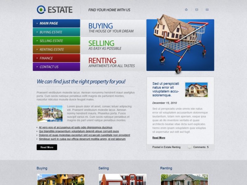 HTML Templates for Free: Estate - Free HTML Templates, Free CSS ...