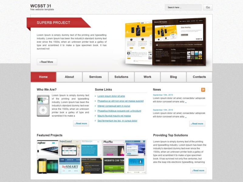 HTML/CSS Templates for Free Downloading: Wcsst 31 - Free HTML Templates ...