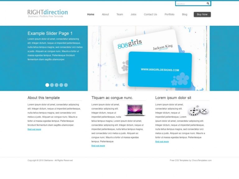 Free HTML Templates for Downloading: Rightdirection - Free HTML ...