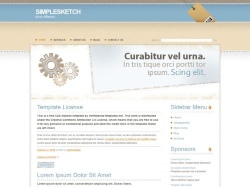 Download free HTML/CSS Template: Simplesketch - Free HTML Templates ...