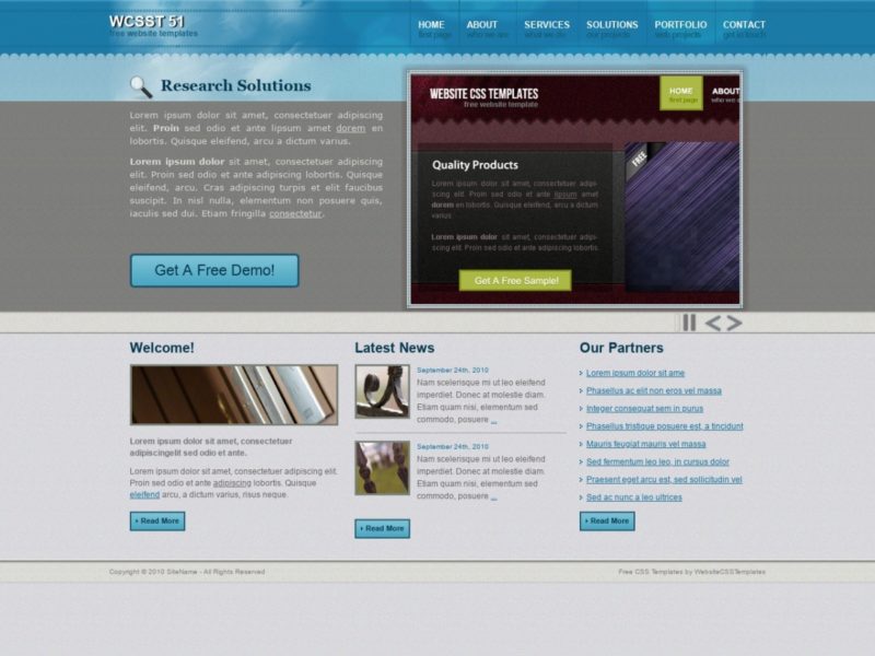 Htmlcss Templates For Free Wcsst 51 Free Html Templates Free Css Templates And More