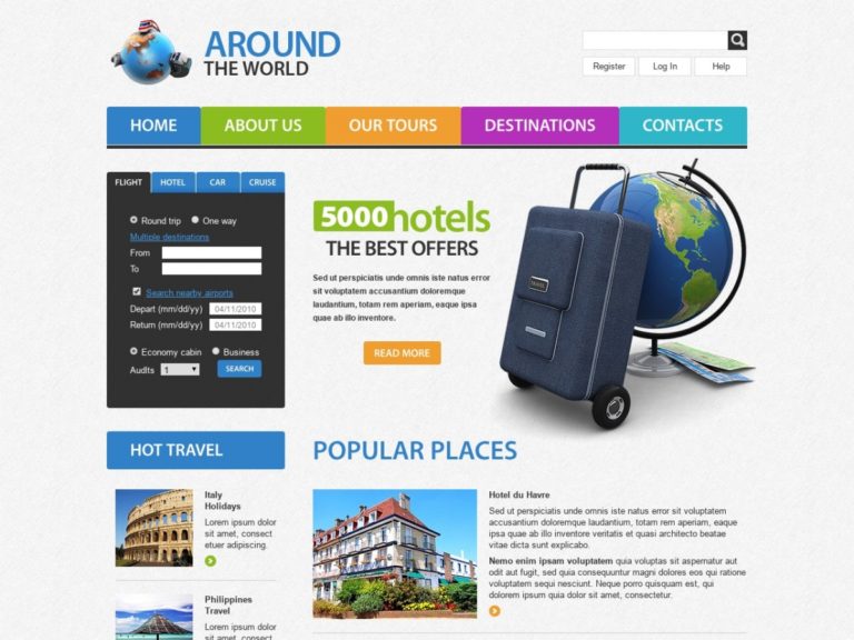 Download HTML/CSS Templates for Free: Around The World - Free HTML ...