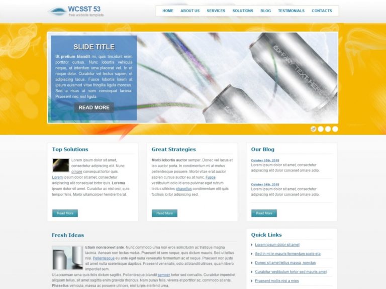 Free Htmlcss Template Wcsst 53 Free Html Templates Free Css Templates And More