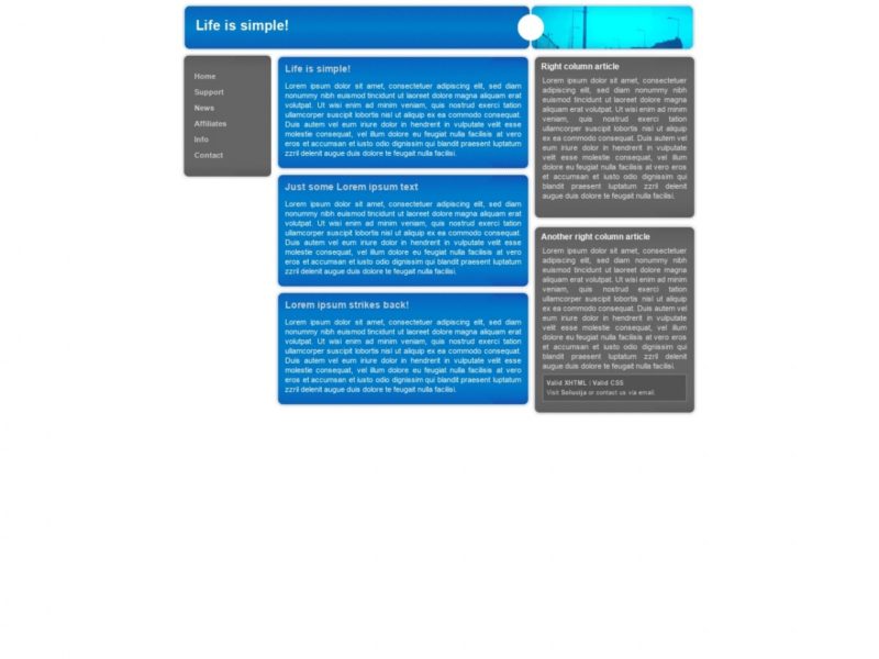 Download free HTML/CSS Template: Life Is Simple - Free HTML Templates ...