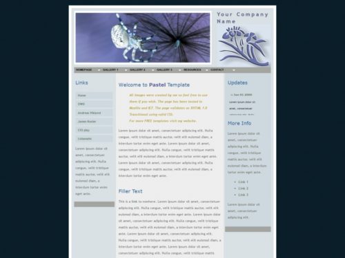 Free HTML Template: Pastel - Free HTML Templates, Free CSS Templates ...