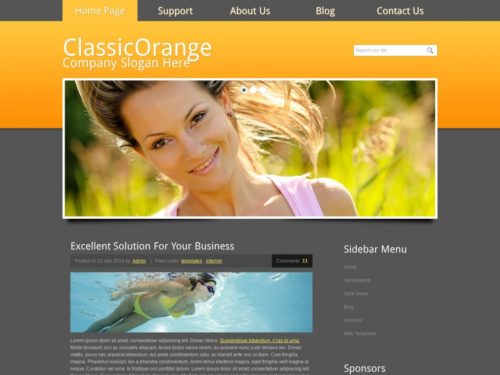 Free HTML/CSS Templates for Downloading: Classicorange - Free HTML ...