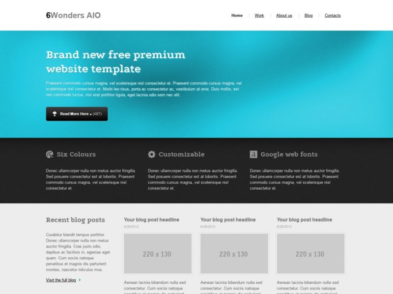HTML Templates for Free Downloading: 6wonders Aio - Free HTML Templates ...