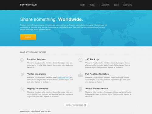 Plantilla HTML Gratuita: Continents Aio - Plantillas HTML Gratuitas