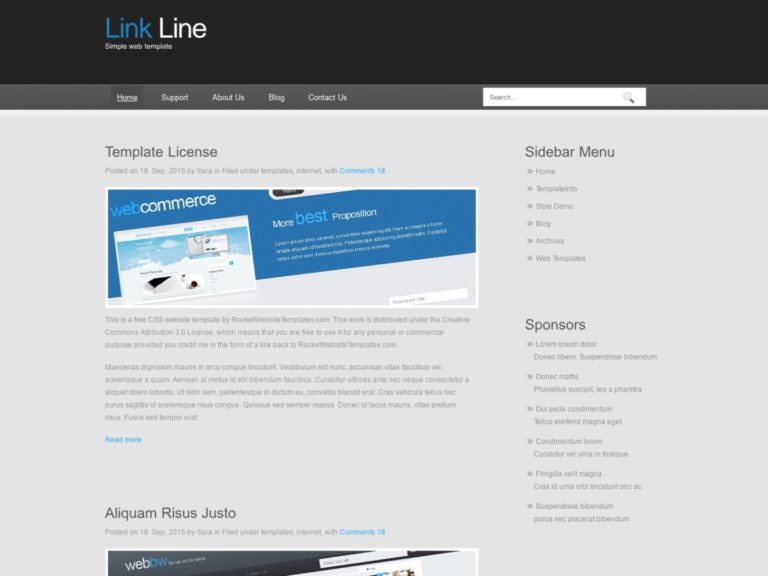 Free HTML/CSS Template: Link Line - Free HTML Templates, Free CSS ...
