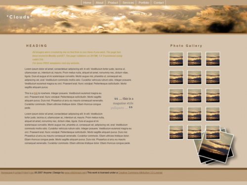 Plantilla HTML/CSS Gratuita: Clouds - Plantillas HTML Gratuitas