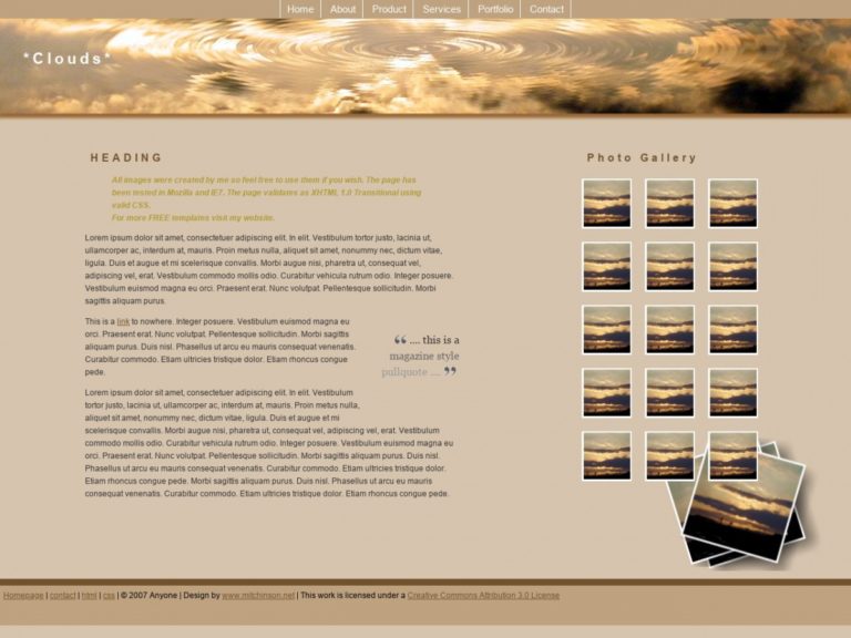 Plantilla HTML/CSS Gratuita: Clouds - Plantillas HTML Gratuitas