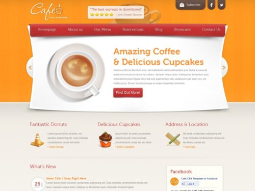 HTML/CSS Templates for Free Downloading: Cafe - Free HTML Templates ...