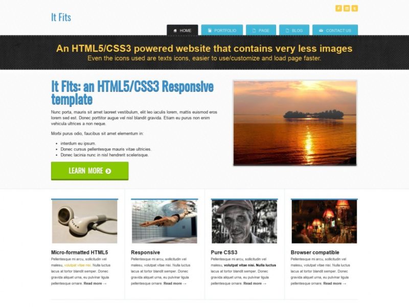 Plantillas HTML/CSS Gratis para Descargar: It Fits - Plantillas HTML ...