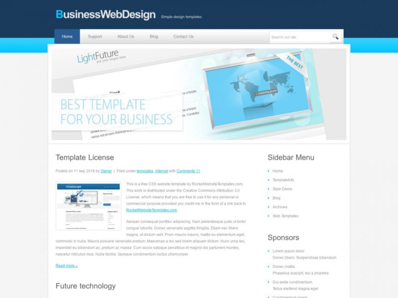 Plantilla Web Simple Gratuita: Busineswebdesign - Plantillas HTML Gratuitas