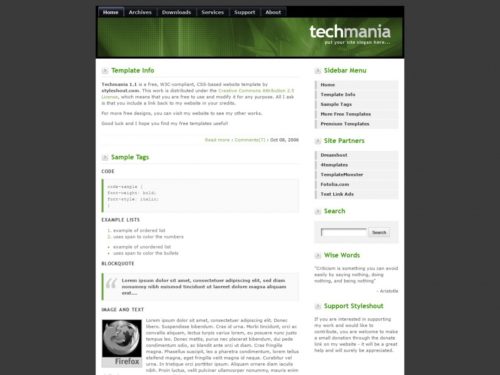 Plantillas HTML para Descargar Gratis: Techmania 1.1 - Plantillas HTML Gratuitas