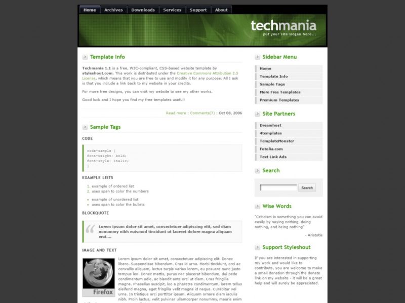 Plantillas HTML para Descargar Gratis: Techmania 1.1 - Plantillas HTML Gratuitas