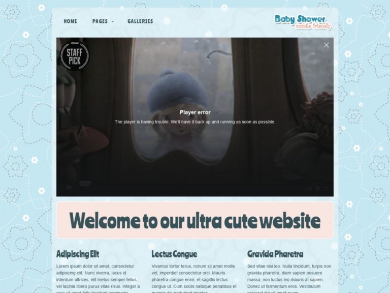 Download HTML/CSS Templates for Free: Babyshower - Free HTML Templates ...