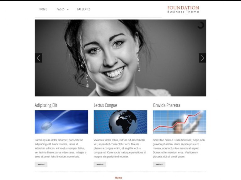 Free Simple Web Template: Foundation Business - Free HTML Templates ...