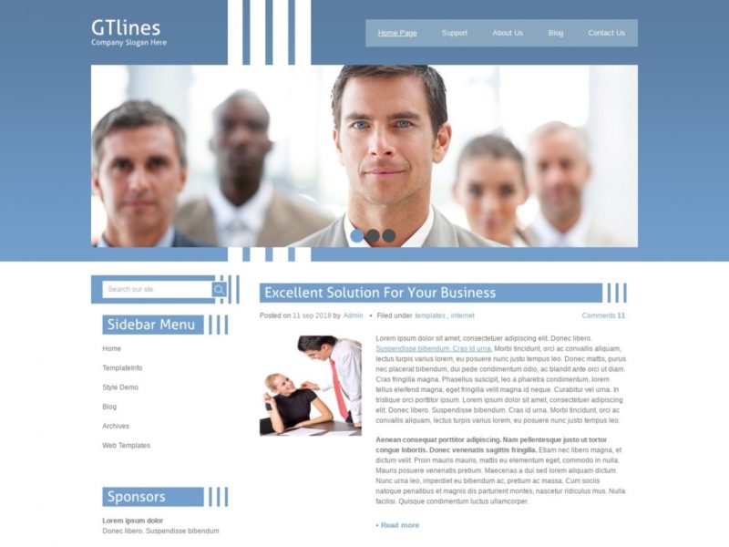 Download free HTML/CSS Template: Gtlines - Free HTML Templates, Free ...