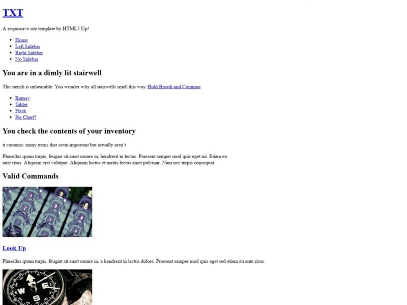 Free HTML/CSS Template: Txt - Free HTML Templates, Free CSS Templates ...