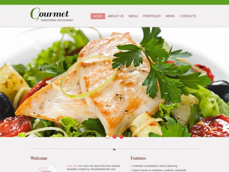 Download HTML/CSS Templates for Free: Gourmet Traditional Restaurant ...