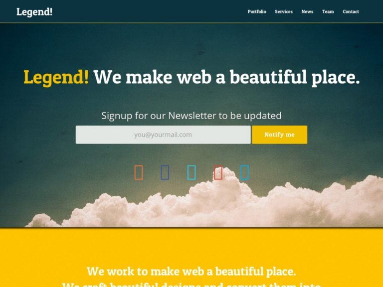 Free HTML Templates for Downloading: Legend - Free HTML Templates, Free ...