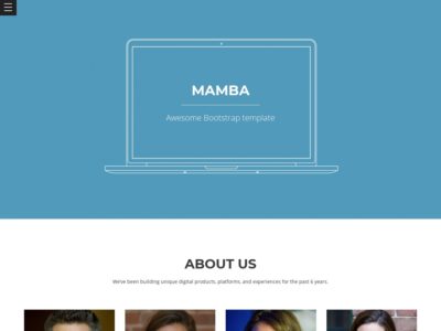 Plantilla Web Simple Gratuita: Mamba - Plantillas HTML Gratuitas