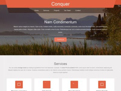 Plantilla Web Simple Gratuita: Conquer - Plantillas HTML Gratuitas