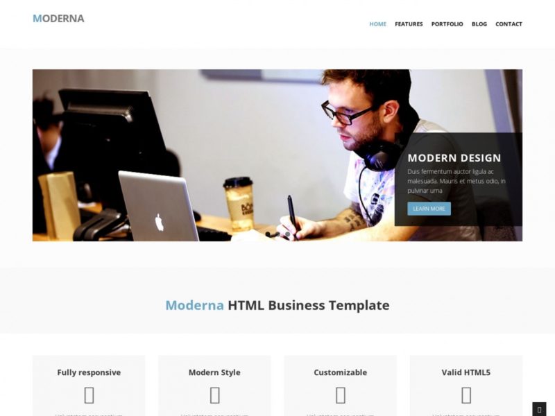 Plantilla Web Simple Gratuita: Moderna - Plantillas HTML Gratuitas