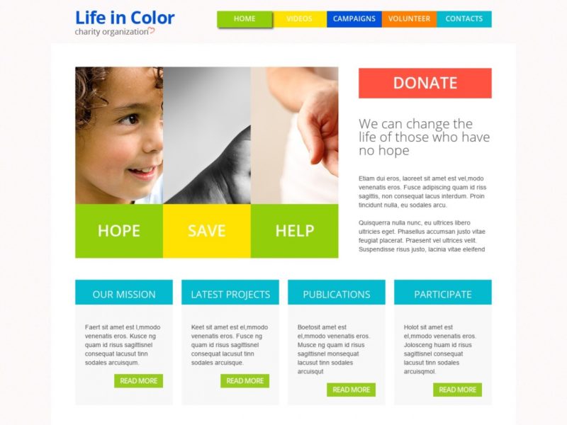 Download free HTML/CSS Template: Life In Color - Free HTML Templates ...
