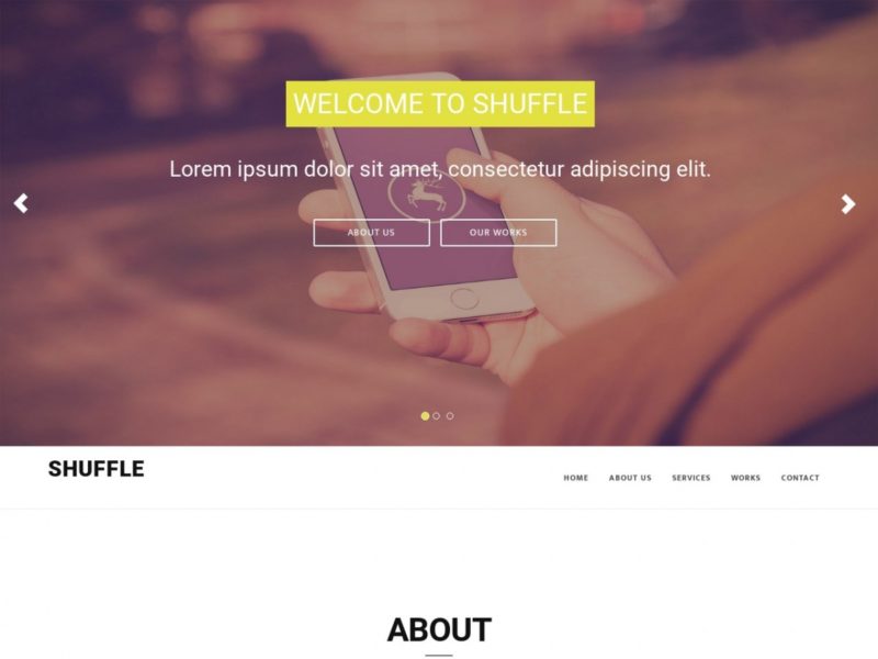 Plantilla Web Simple Gratis: Shuffle - Plantillas HTML Gratuitas